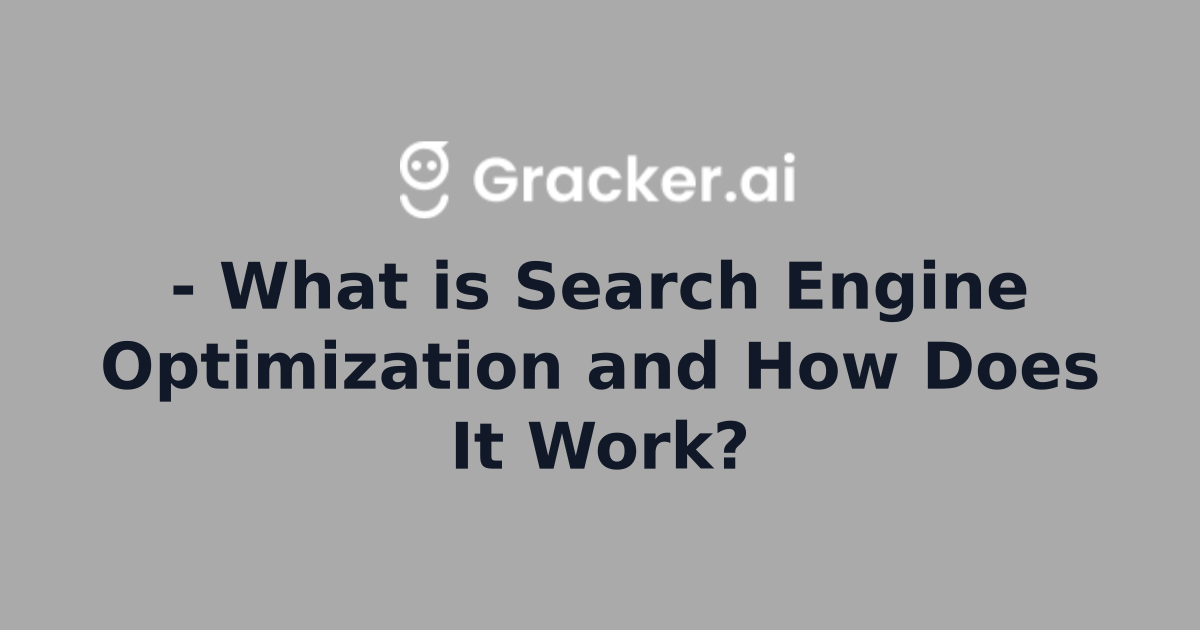- What is Search Engine Optimization and How Does It Work? | SEO 101