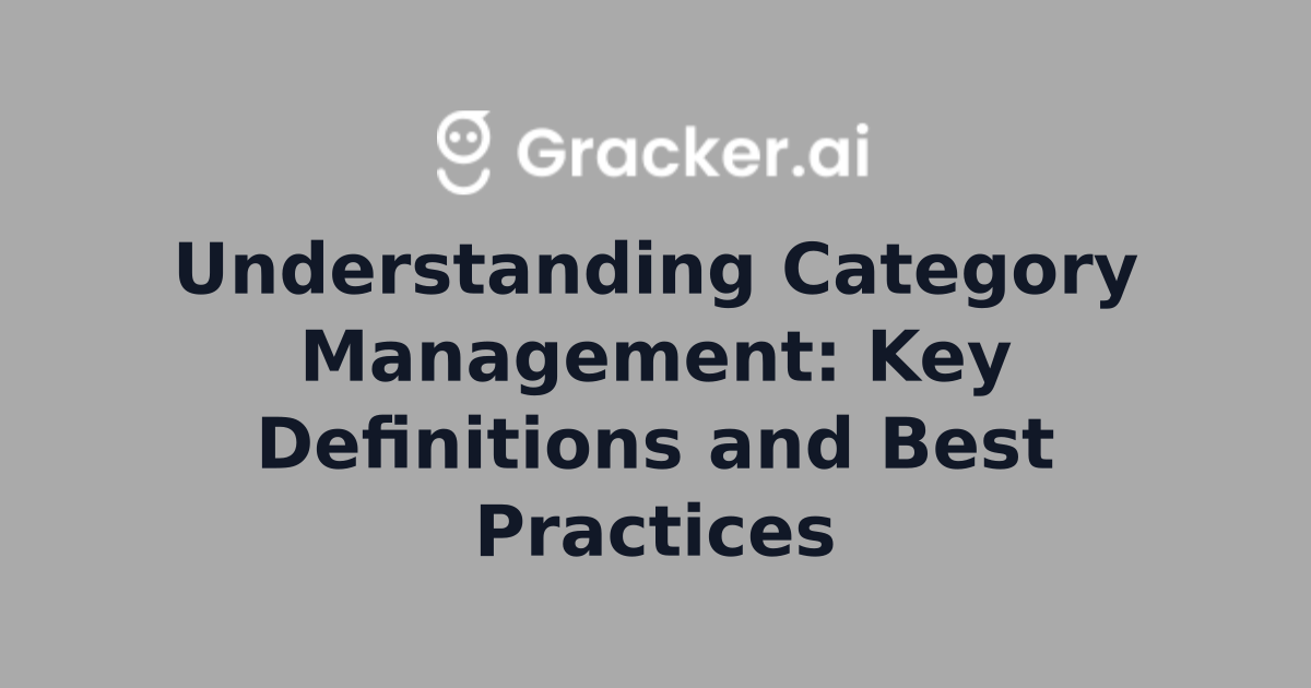 Understanding Category Management: Key Definitions and Best Practices ...
