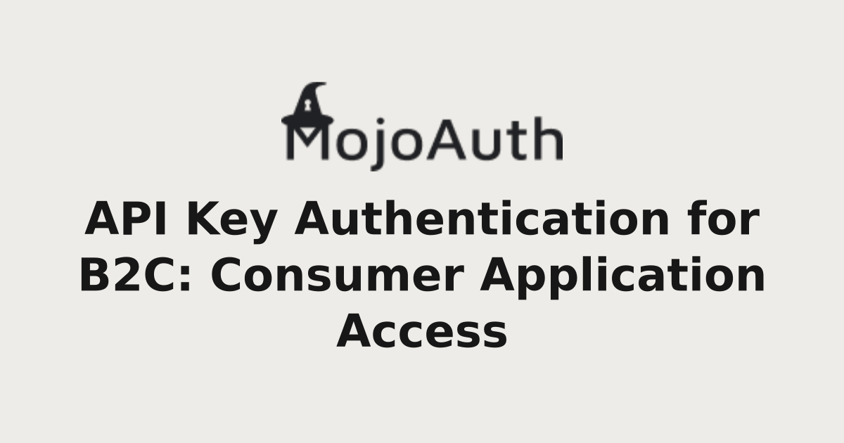 API Key Authentication for B2C: Consumer Application Access | Authority ...