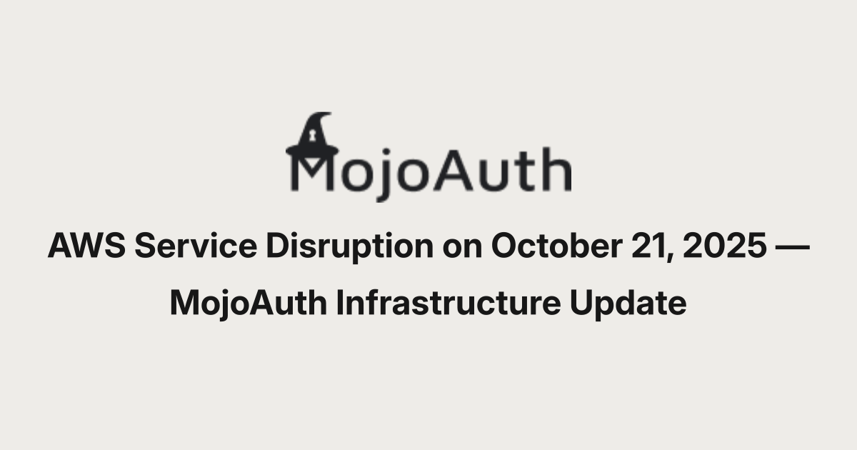 AWS Service Disruption on October 21, 2025 — MojoAuth Infrastructure Update | MojoAuth ...