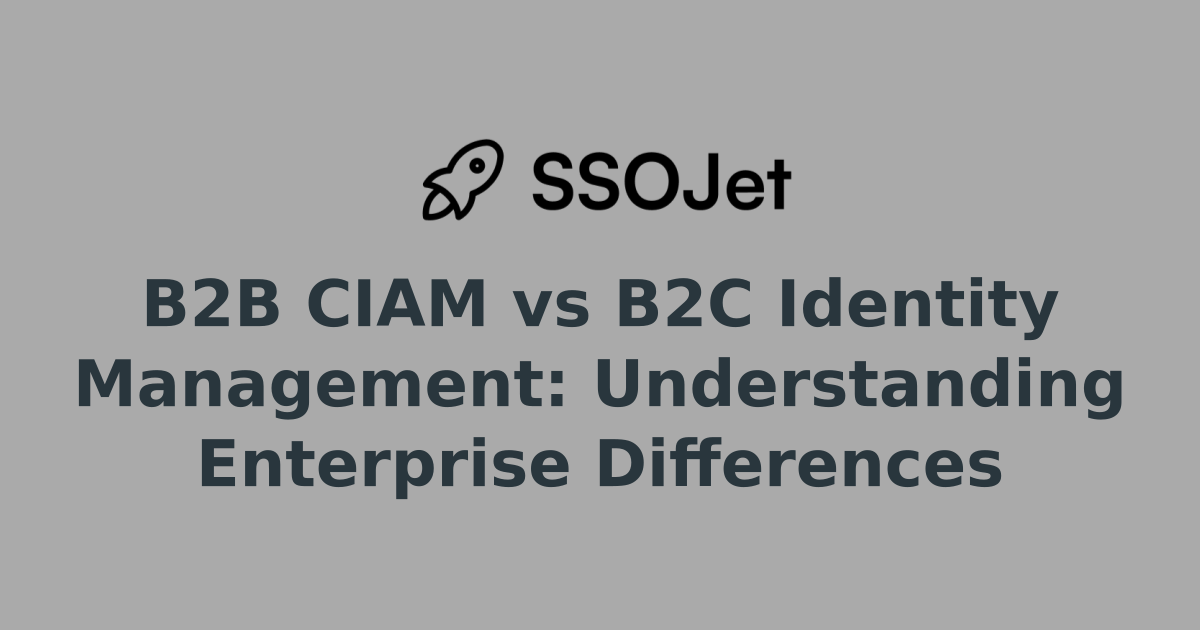 B2B CIAM vs B2C Identity Management: Understanding Enterprise ...