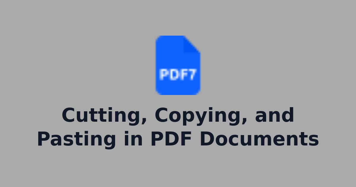 Cutting, Copying, and Pasting in PDF Documents | PDF Processing ...