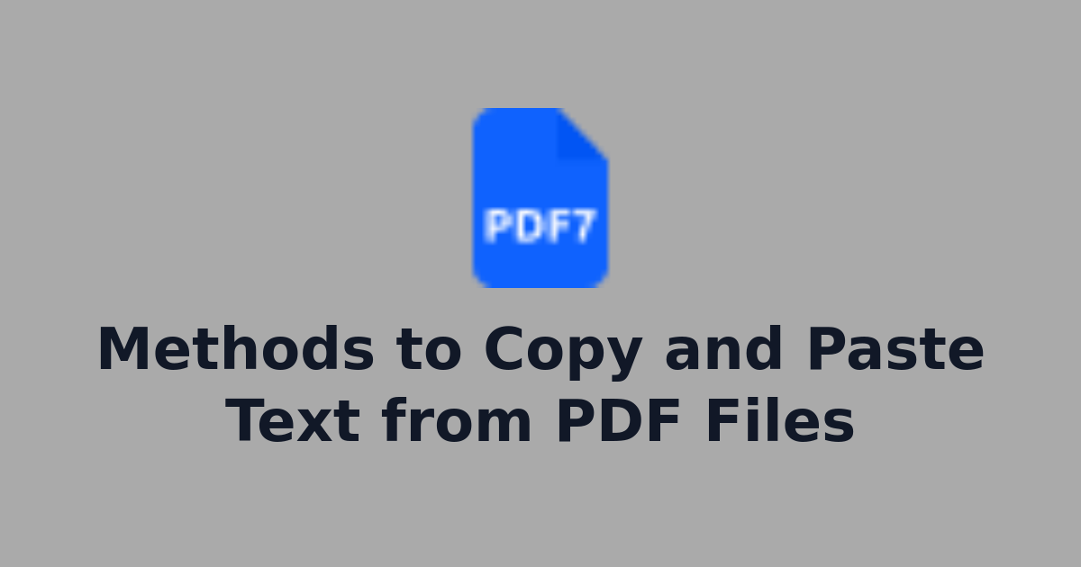 Methods to Copy and Paste Text from PDF Files | PDF Processing ...