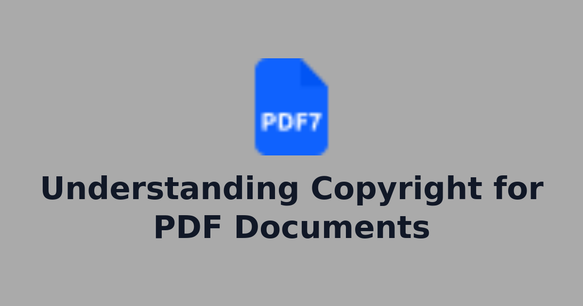 Understanding Copyright for PDF Documents | PDF Processing & Document ...