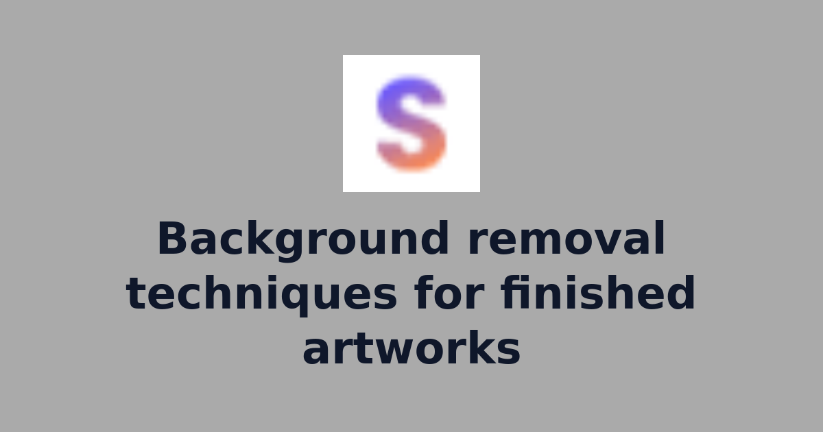 Background removal techniques for finished artworks | AI Image ...