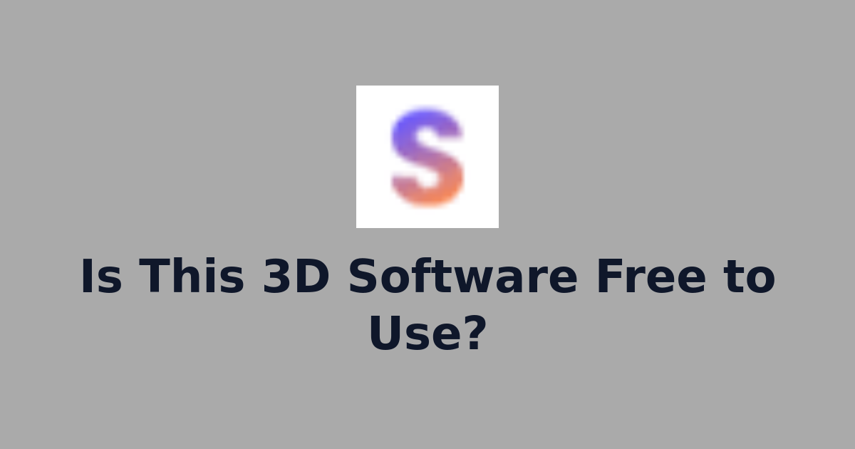 Is This 3D Software Free to Use? | AI Image Enhancement Insights