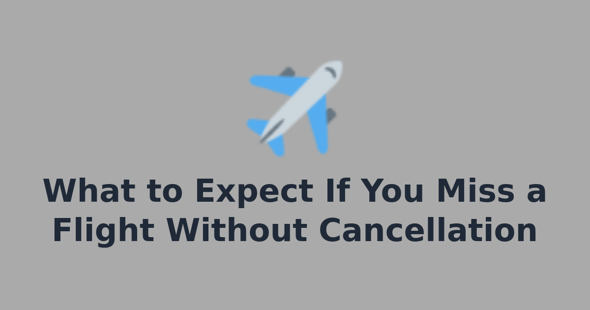 What to Expect If You Miss a Flight Without Cancellation | GoTriply ...