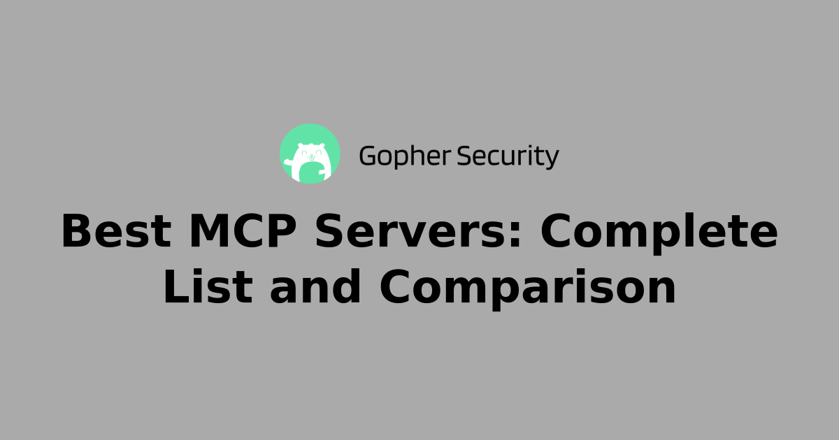 Best MCP Servers: Complete List and Comparison | Gopher MCP: On-demand ...
